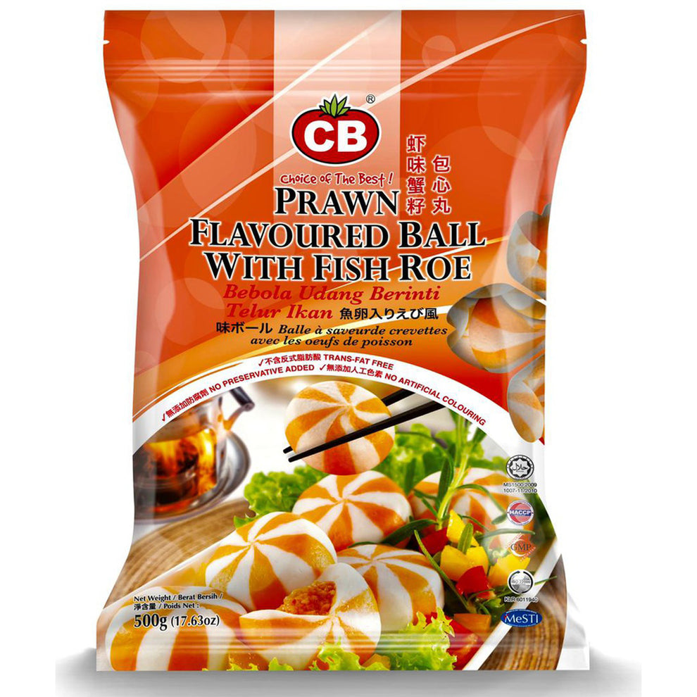 CB PRAWN FLAVOURED BALL WITH FISH ROE 21PCS (500G) - CB 虾味蟹仔包心丸 21PCS ...